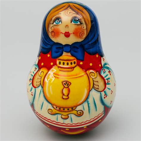 Матрешка-Неваляшка "Девочка с самоваром"