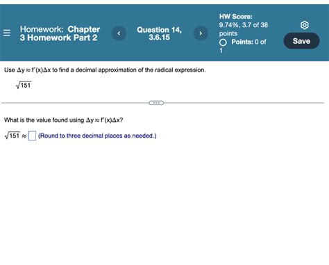 Solved Homework Chapter 3 Homework Part 2 Question 14