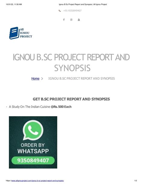 Ppt Ignou B Sc Project Report And Synopsis Powerpoint Presentation Free Download Id 12614584