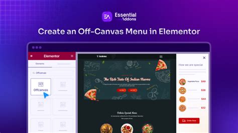 Popular Widget How To Create Off Canvas Menus In Elementor