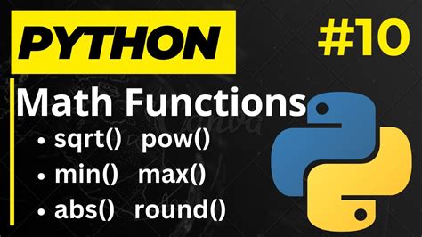 Math Functions In Python Learn Python Series 10 Youtube