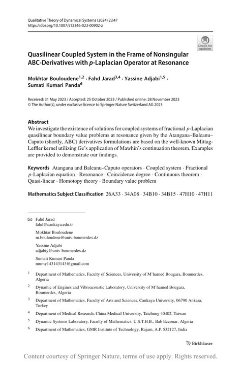 Quasilinear Coupled System In The Frame Of Nonsingular Abc Derivatives With P Laplacian Operator