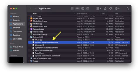 Inside The Python 3 10 Folder Open Double Click The Install Certificates Command File This