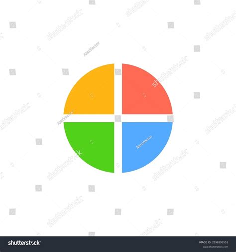 Circular Chart Split Into Four Equal Stock Vector Royalty Free 2598293551 Shutterstock