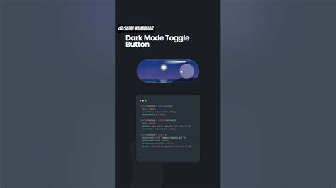 Dark Mode Toggle Button Animation Html Css Javascript Trending