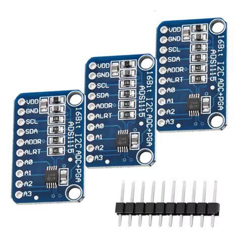 3 X Módulo Ads1115 Adc De 16 Bits Y 4 Canales Para Arduino Y Cuotas
