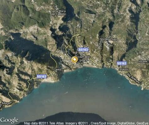 Map Positano Positano Campania Italy Tourist