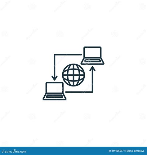 Remote Access Icon Monochrome Simple Remote Work Icon For Templates Web Design And