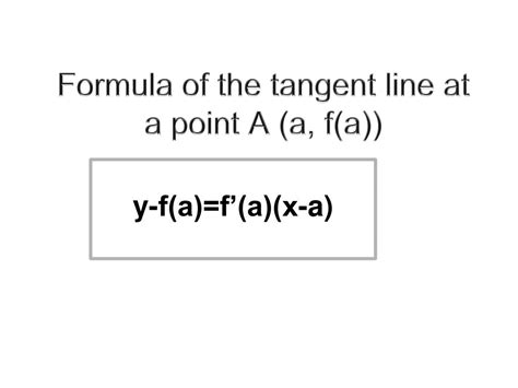 PPT Finding The Equation Of The Tangent Line To A Curve PowerPoint Presentation ID