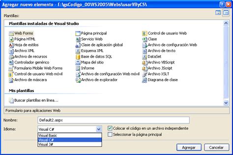 Usar clases de VB y C en una misma aplicación Web de Visual Studio