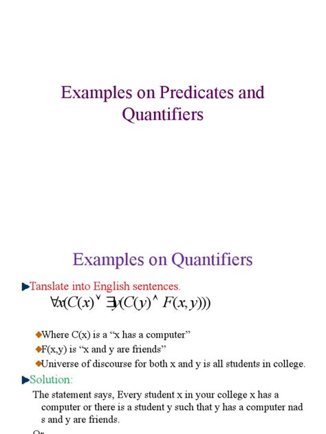 examples on predicates and quantifiers pdf truth logic