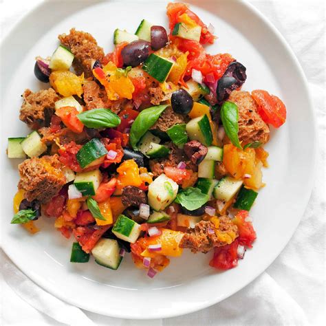 Charred Tomato Panzanella With Cucumbers And Olives Last Ingredient