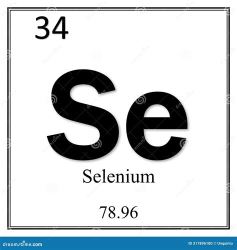 Selenium Chemical Element Symbol On White Background Stock Illustration