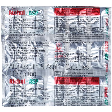 Buy Atchol Asp Capsule 10 Cap In Wholesale Price Online B2b Retailershakti