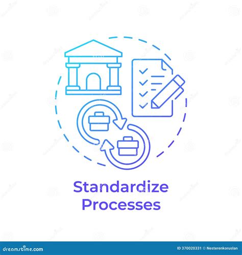 Standardize Blue Gradient Concept Icon Cartoon Vector 349853213