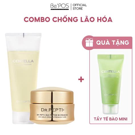 [Combo] Kem Dưỡng Dr.pepti Silk Peptide 88 Cream Ex Và Gel Rửa Mặt Dr ...