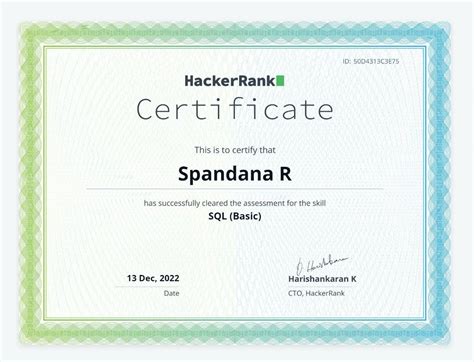 Spandana R On Linkedin Completed My Sql Basics In Hacker Rank