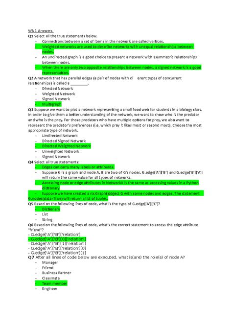 applied social network analysis in python quiz 1 answers wk 1 answers