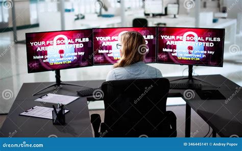 Ransomware Cyber Attack Showing Personal Files Encrypted Stock Image Image Of Hackers Access