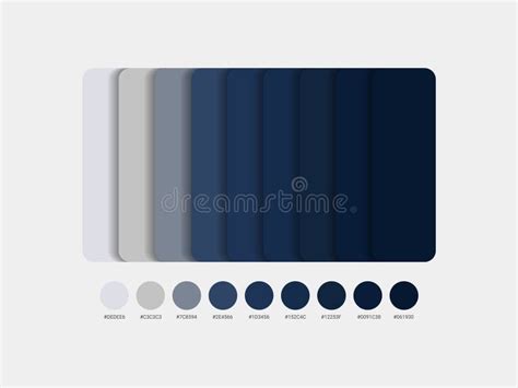 Blue Color Palette With Color Codes Stock Illustration Illustration Of Colours Book 370506251