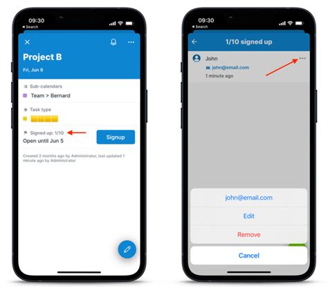 How To Use Event Signups In The Teamup App