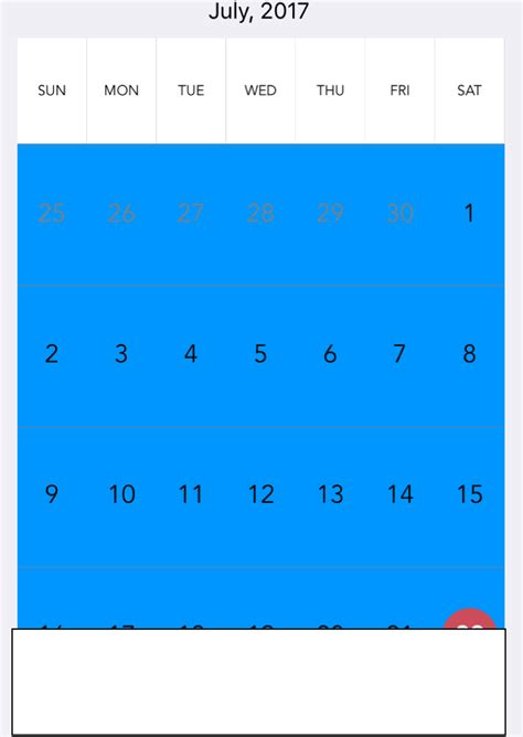 Ios Cvcalendar View Dates Extend Beyond Calendar View Stack Overflow