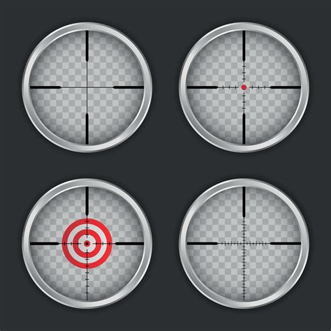 Crosshair Icon Set Realistic Style 8790908 Vector Art At Vecteezy