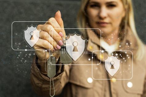 Shield Protect Icon Virtual Screen Interface Data Protection Cyber