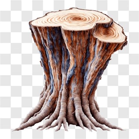 Download Decayed Tree Stump With Exposed Roots PNGs Online Creative