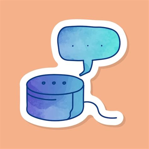 Premium Vector Ai Device Virtual Assistant Color Sticker