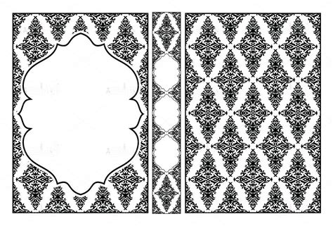 خرید و قیمت وکتور کادر و حاشیه خطی با طرح سلطنتی سیاه و سفید ترب