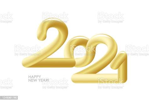 흰색 배경에 2021의 벡터 3d 황금 번호 새해 복 많이 받으세요 12월 31일에 대한 스톡 벡터 아트 및 기타 이미지 12월 31일 2021년 3차원 형태