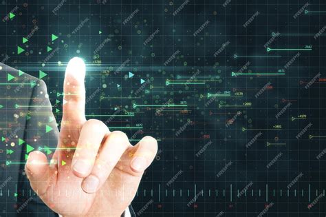 Premium Photo Hacker Using Abstract Digital Screen Grid With Arrows Future And Innovation