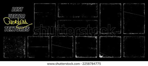 Square Rectangular Overlay Textures Effect Torn Stock Vector Royalty Free 2258784775