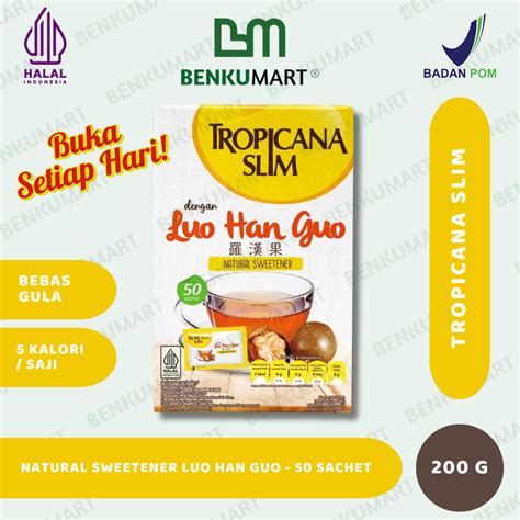 Jual Tropicana Slim Sweetener Luo Han Guo 50 Sachet X 2 Gr 200 Gr
