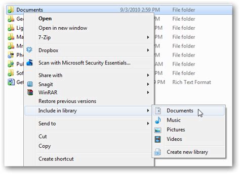 Integrate Dropbox With Windows 7 Libraries Techinch