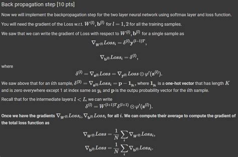 Solved Back Propagation Step Pts Now We Will Implement Chegg