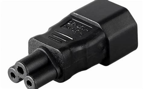 Jser Iec 320 Adapter 3 Poles Socket C14 To Cloverleaf Plug Micky C5 Straight