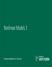 Nonlinear Models Pdf Nonlinear Models Instructor Ankit Shah Ph D Spring