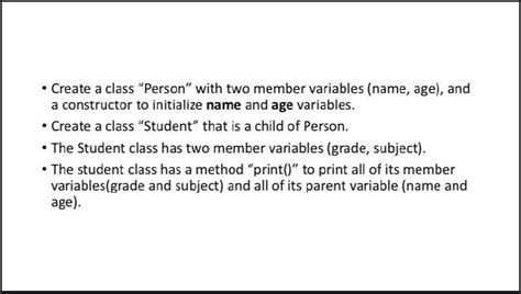 solved create a class person with two member variables