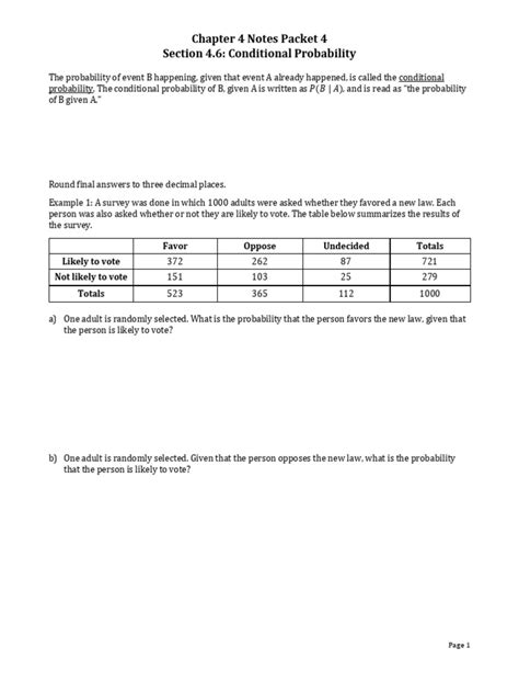 Chapter 4 Notes Packet 4 4 6 Pdf Social Science