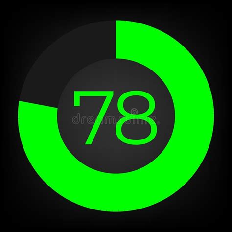 Circulate Progress Bar With Numeric Count At The 78 Stock Illustration Illustration Of Glowing