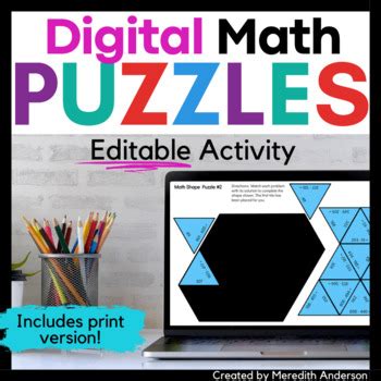 Digit Addition And Subtraction Activity Puzzles TPT