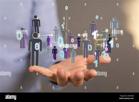 Person Presenting The Virtual Projection Of Digital Conference
