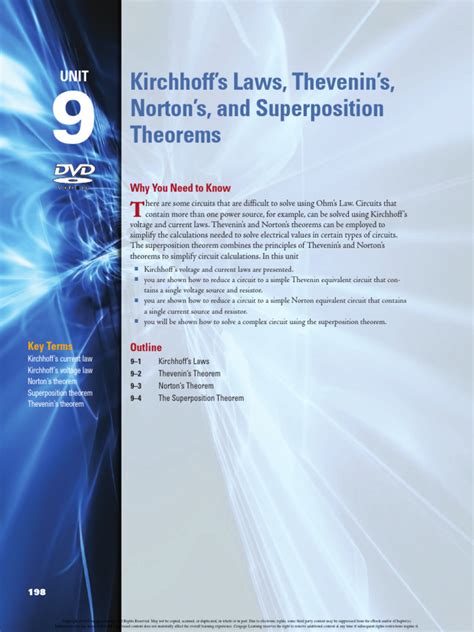 Unit 9kirchoffs Lawtheveninnortonsuperposition Pdf Electrical