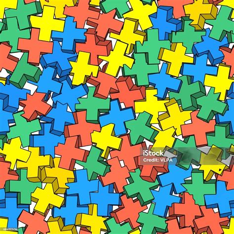 벡터 3d 십자가 또는 더하기 기호의 완벽 한 패턴입니다 흩어져 하 고 무작위로 회전 3d 모양입니다 편집 가능한 스트로크 너비입니다 클리핑 마스크 사용입니다 다층 효과에