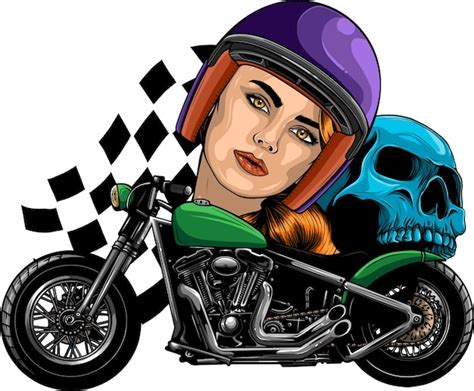 Premium Vector Motorcycle Chopper Vector Illustration Design