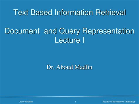 Ppt Text Based Information Retrieval Document And Query