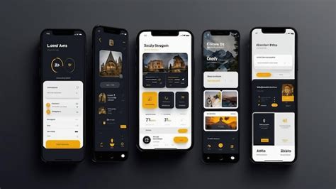 Mobile App Interface Design Showcase Premium Ai Generated Image
