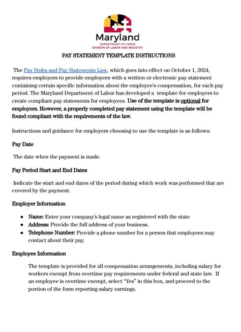 Salary Statement Template Free Word And Excel Templates